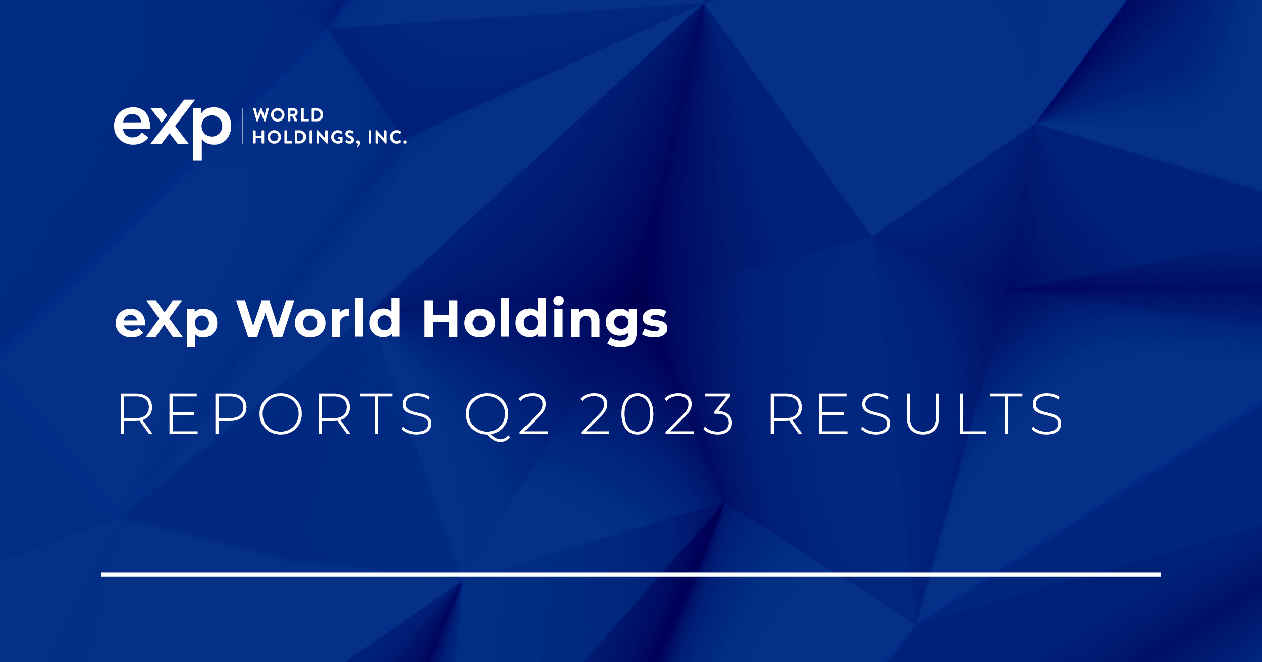 eXp World Holdings REPORTS Q2 2023 RESULTS - eXp World Holdings